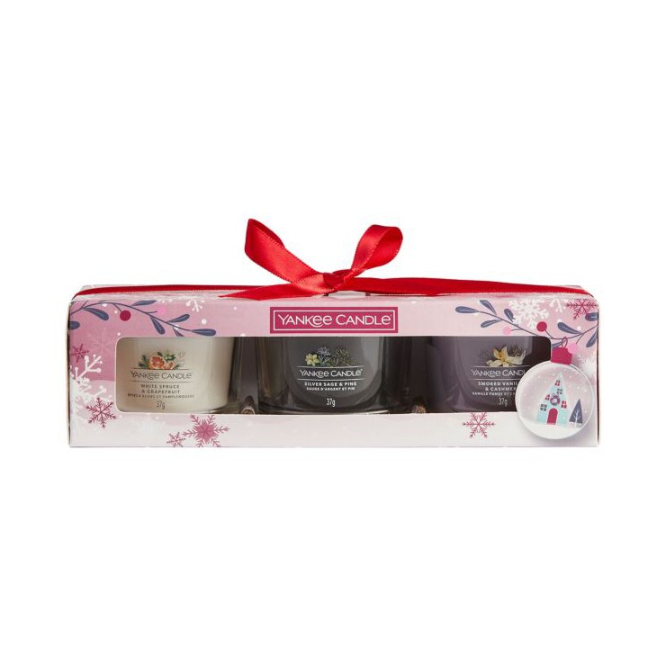 Outlet Zestaw 3 świec mini Snow Globe Wonderland Yankee Candle Outlet Zestaw 3 świec mini Snow Globe Wonderland Yankee Candle