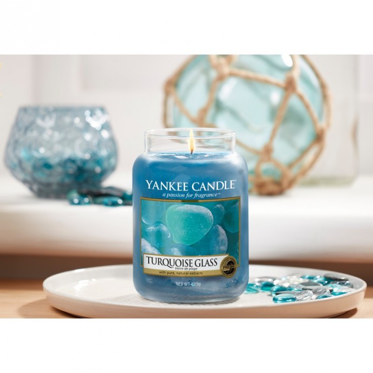 Duża świeca Turquoise Glass Yankee Candle